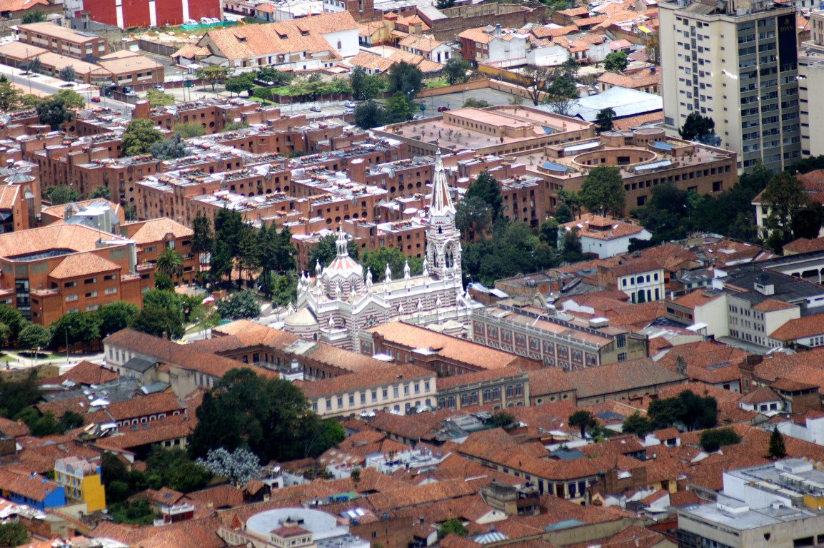 Bogota hora Monserrate v Kolumbii